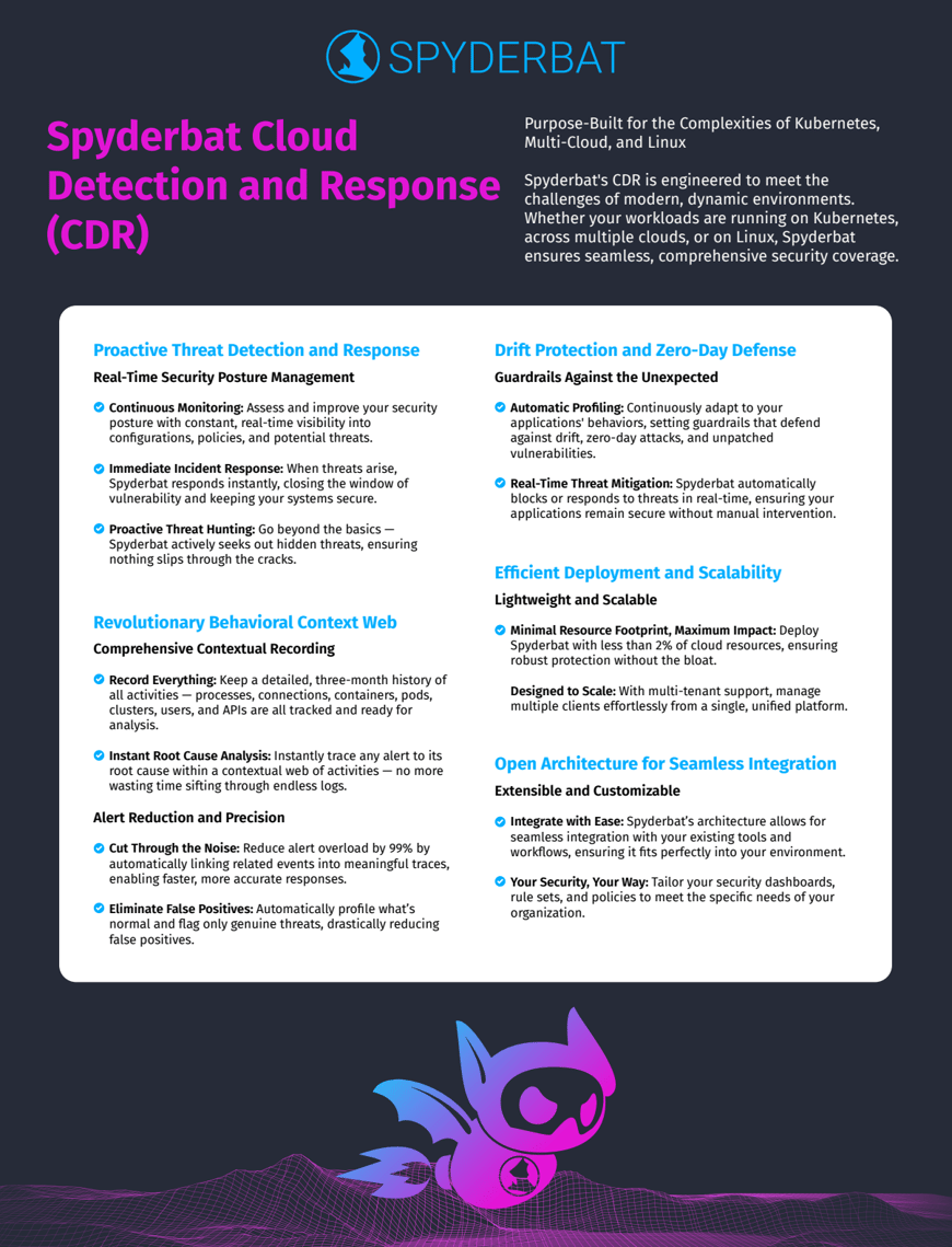 Platform Design | Spyderbat Cloud Detection and Response