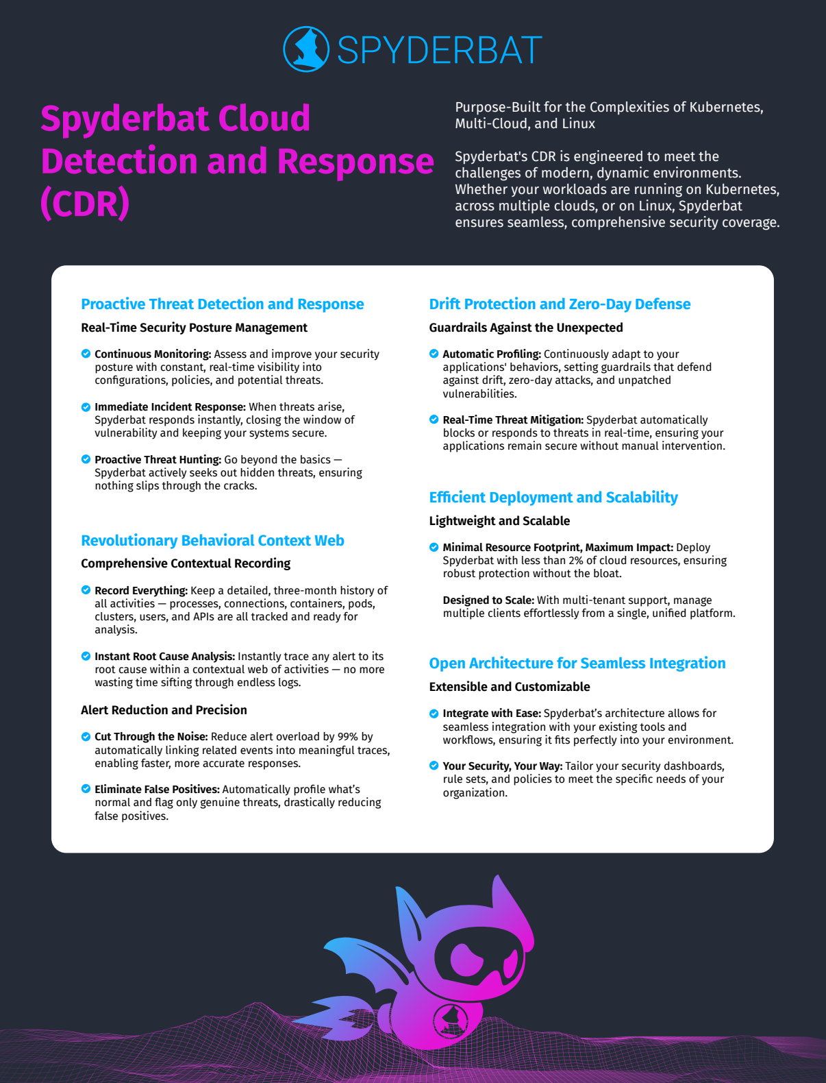 Spyderbat | Cloud Detection and Response (CDR) Infographic